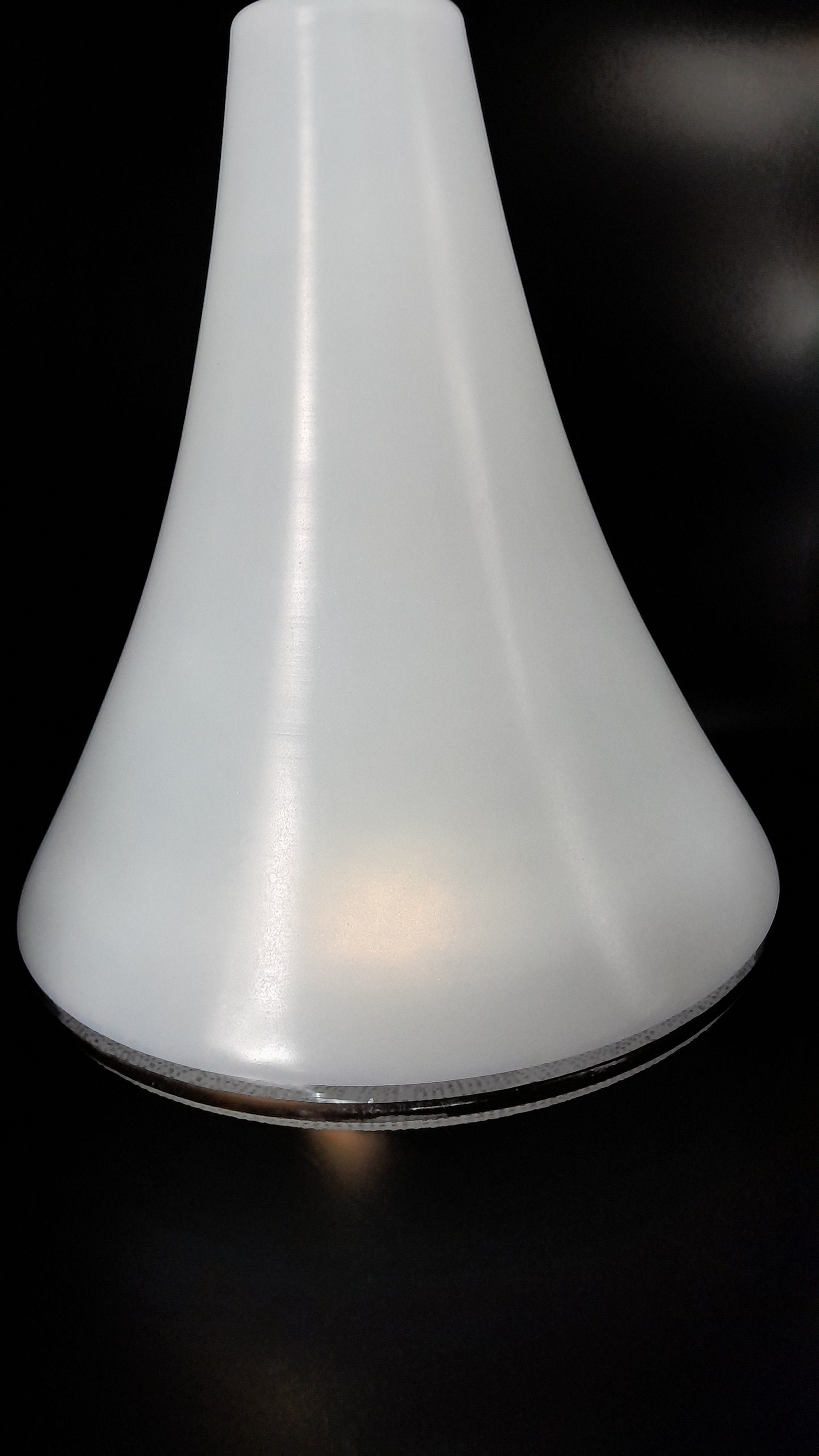 Vintage Opaque Cone Shaped Glass Lamp Shade, Ceiling Pendant. - Etsy