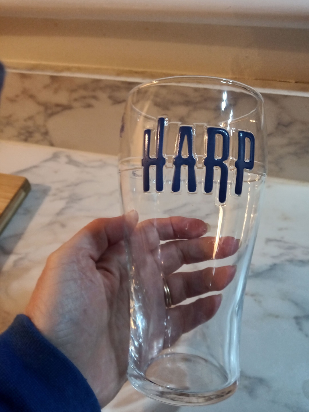 Pair of Embossed Harp Pint Glasses Ireland, Beer Glasses. Irish Lager ...