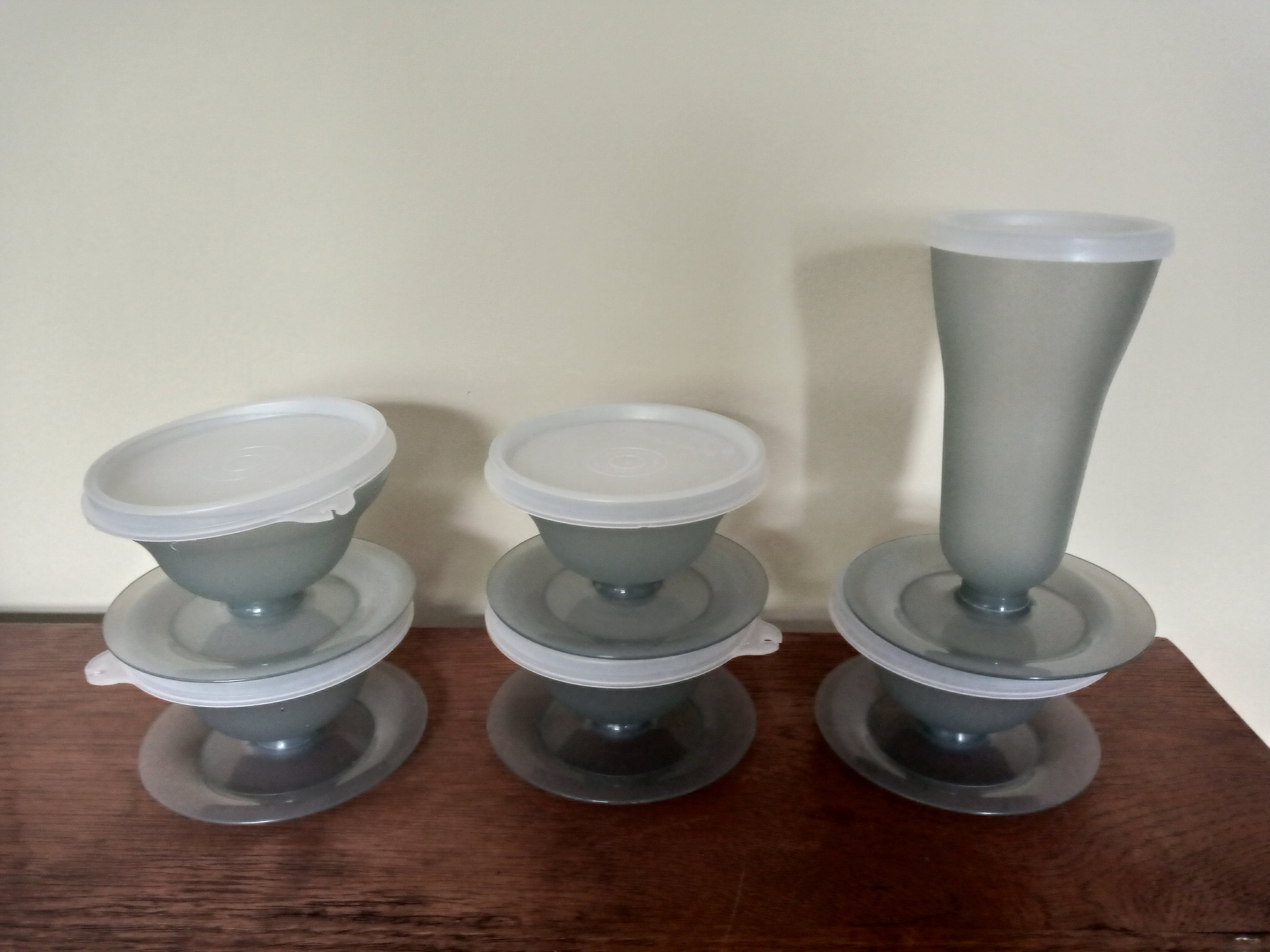 Vintage Tupperware Desert Parfait Cup Set. Dessert Cups W/ - Etsy