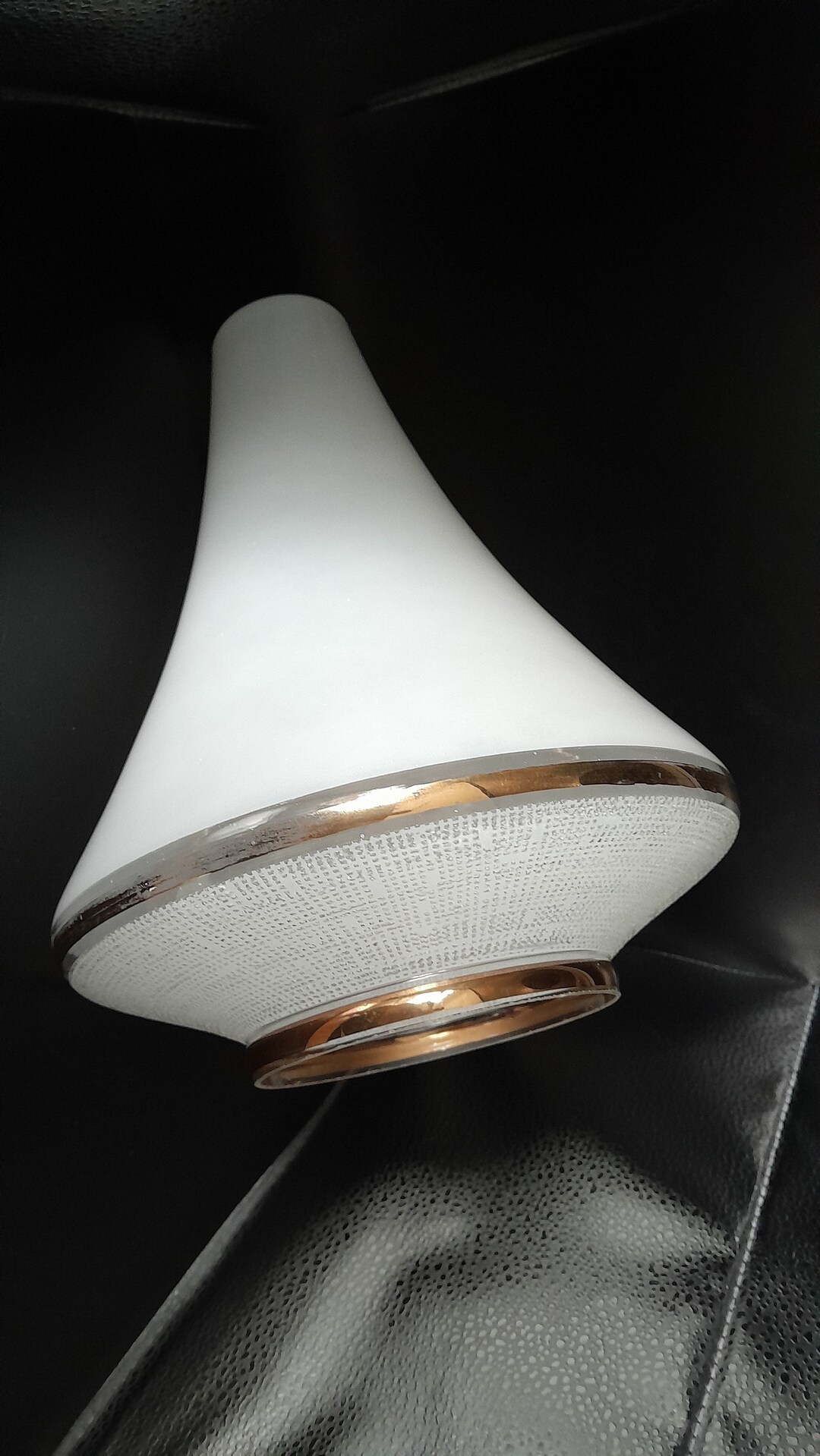 Vintage Opaque Cone Shaped Glass Lamp Shade, Ceiling Pendant. - Etsy