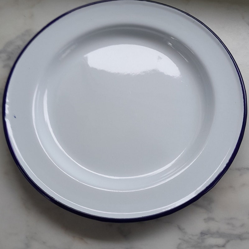 Vintage Enamel Plate - Etsy UK