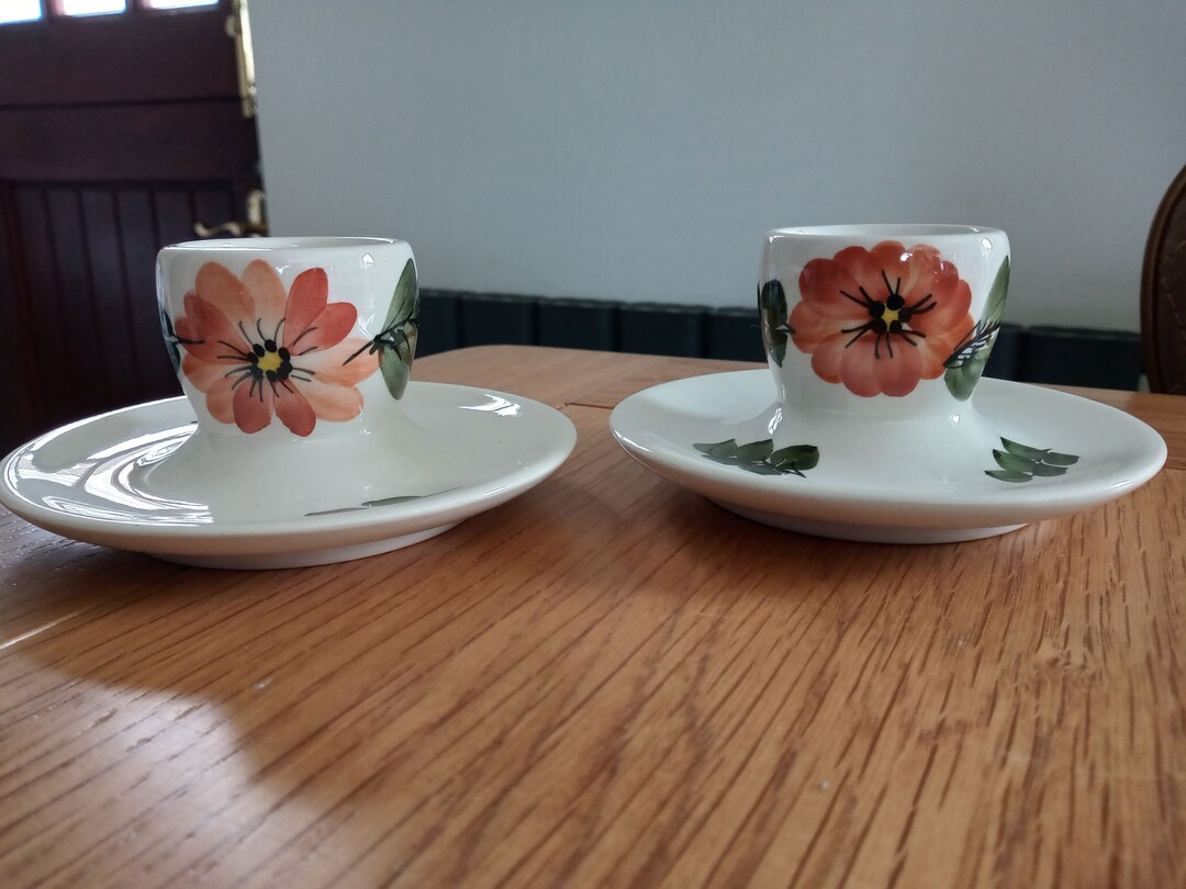 Vintage Pair of Toni Raymond Pottery Egg Cups. Hand Painted. - Etsy