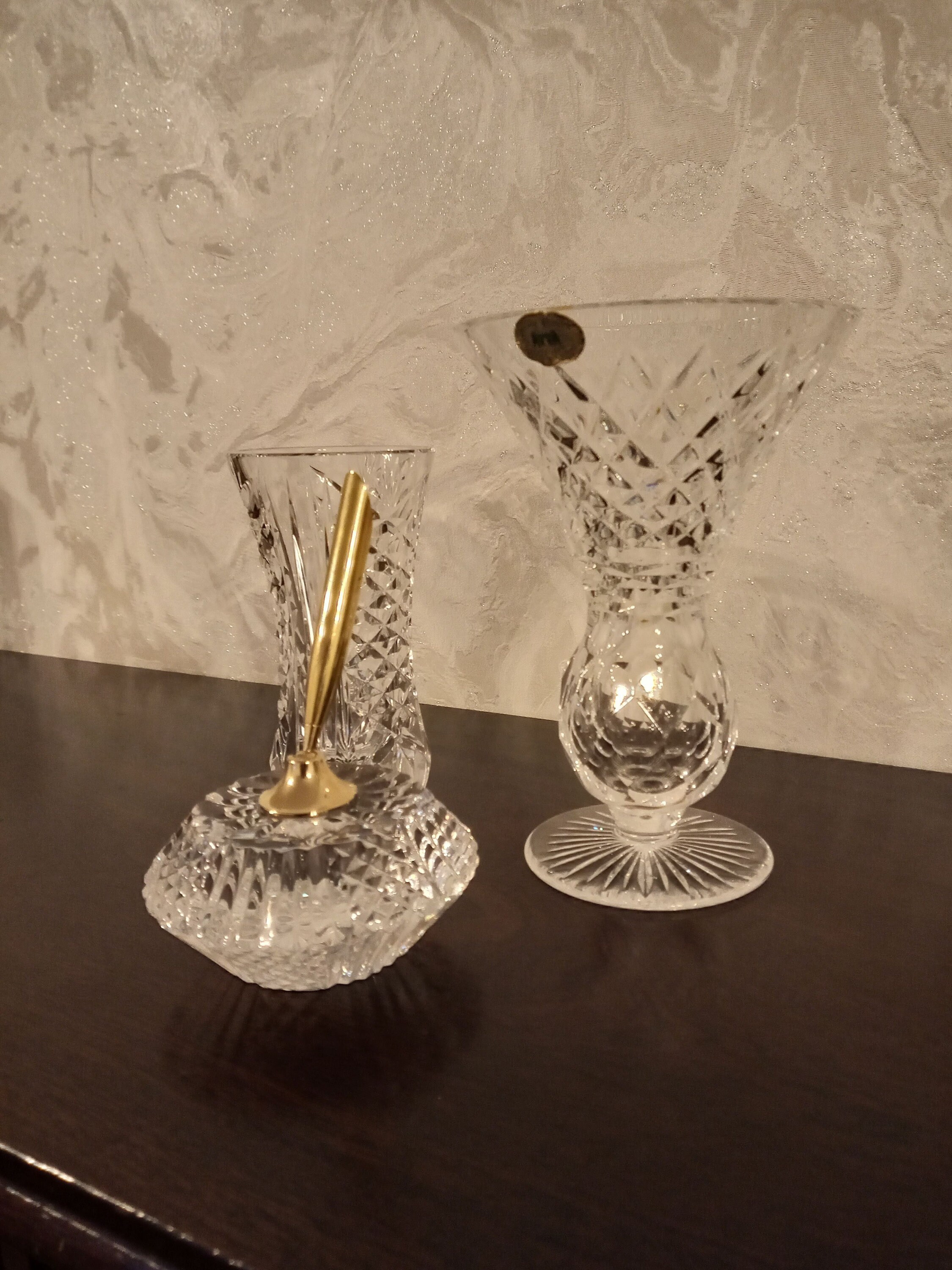 Vintage A Collection of 3 Tyrone Crystal Pieces 2 Vases and - Etsy