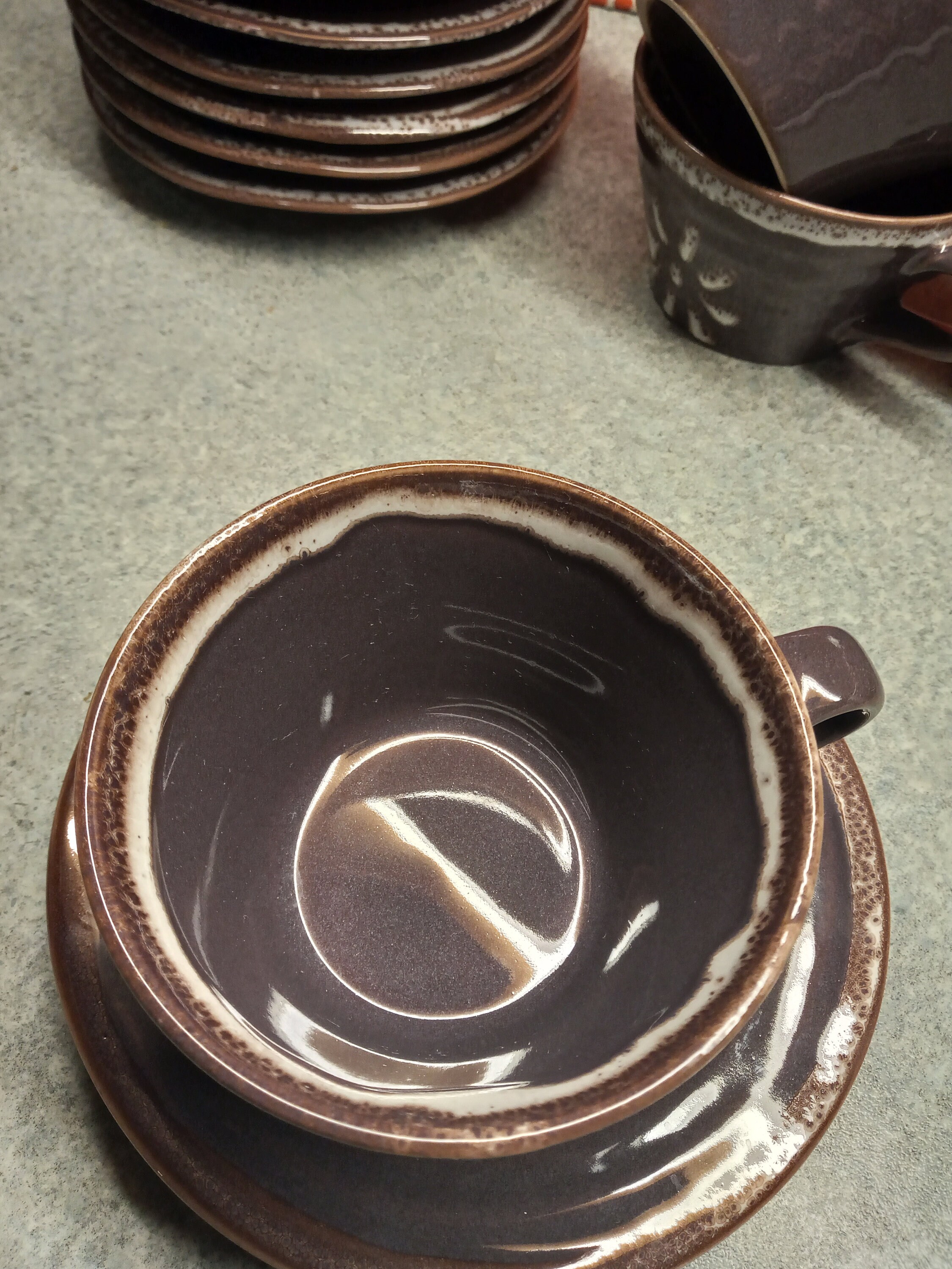 Vintage Irish Pottery Tea Cup and Saucer Grape Colour. Delphi - Etsy