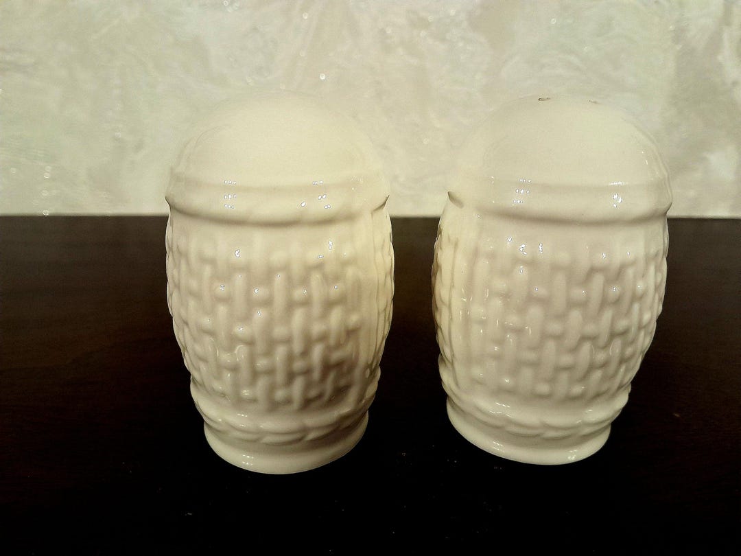 Vintage Belleek Salt and Pepper Shakers. Parian China Belleek, Co ...