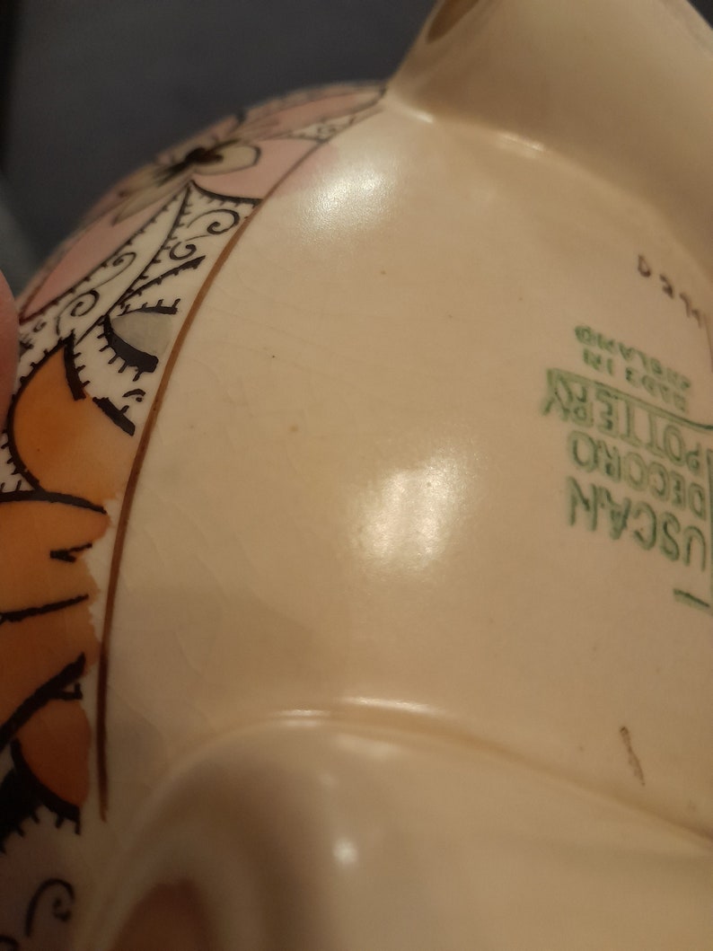 Tuscan Decoro Pottery Art Deco Bowl. - Etsy