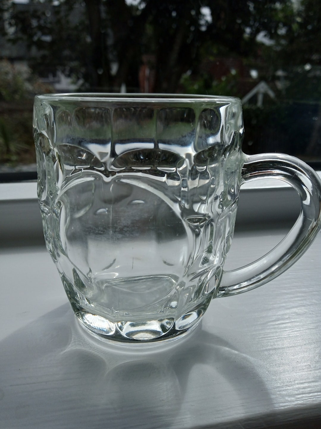Vintage Dimpled Glasses, Half Pint Beer Mug. English Barware. Sold ...