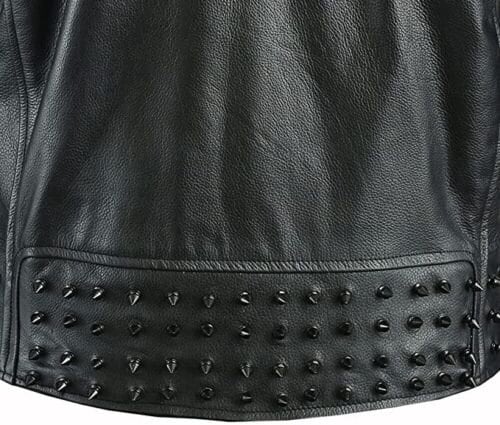 Handcrafted Mens Classic Black Leather Spikes Jacket/ Metal Spikes ...