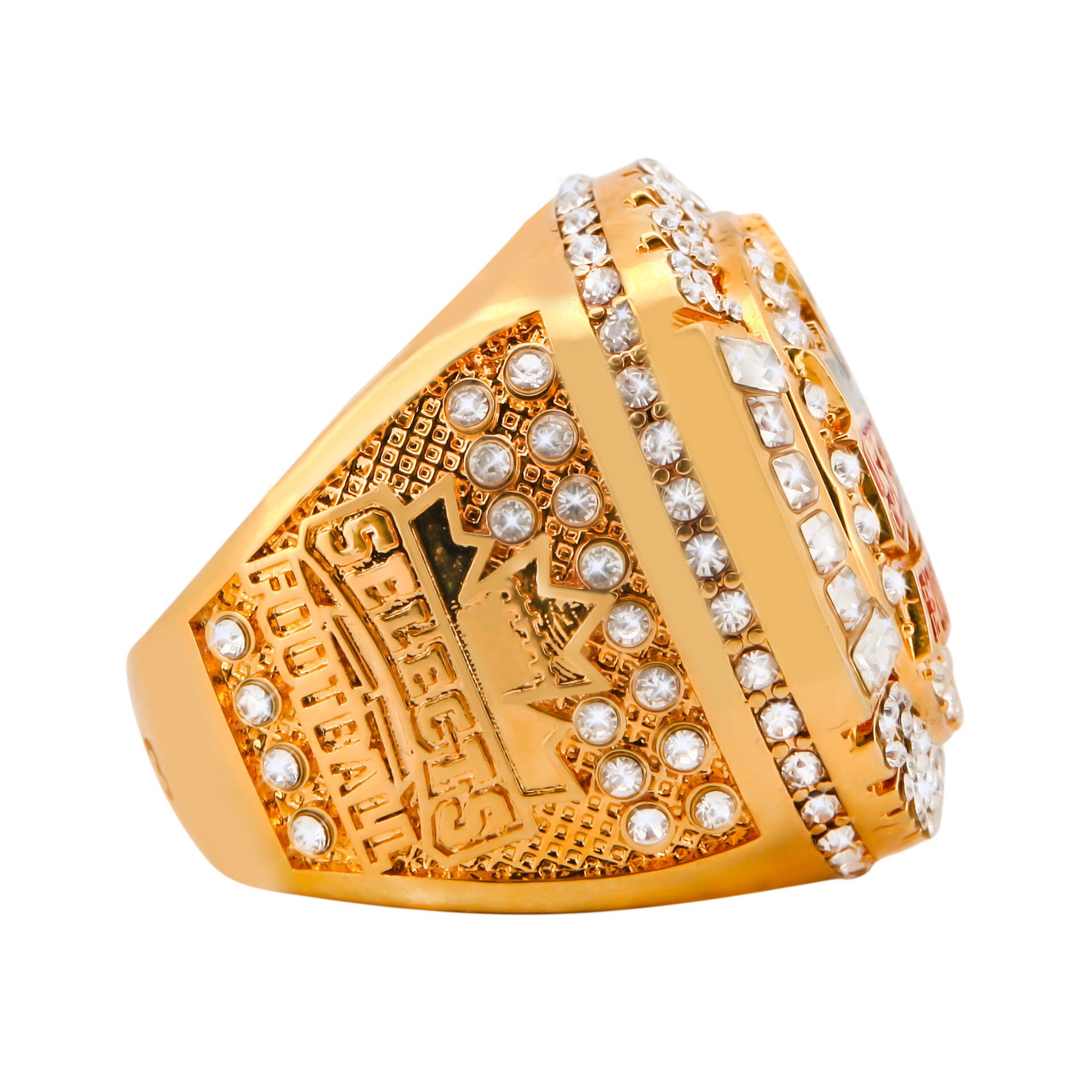 Personalized Championship Ring Custom Logo and Text for Football ...