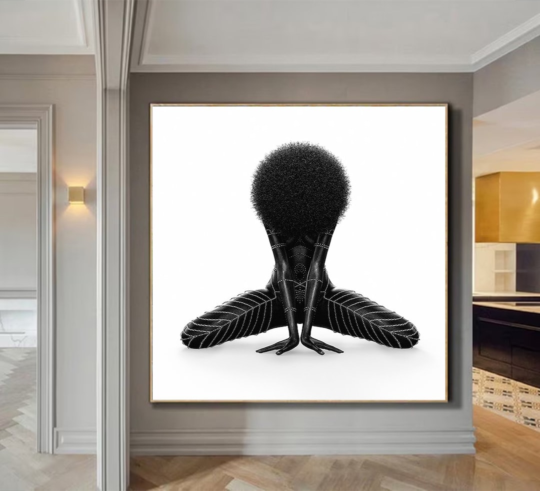 African American Wall Art for Living Room | Black Art Home Decor | Black and White Wall Art ...