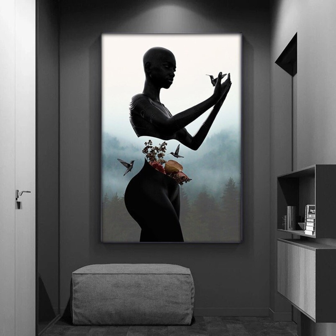 Inner Peace African Wall Art Prints Black Girl Magic Living - Etsy