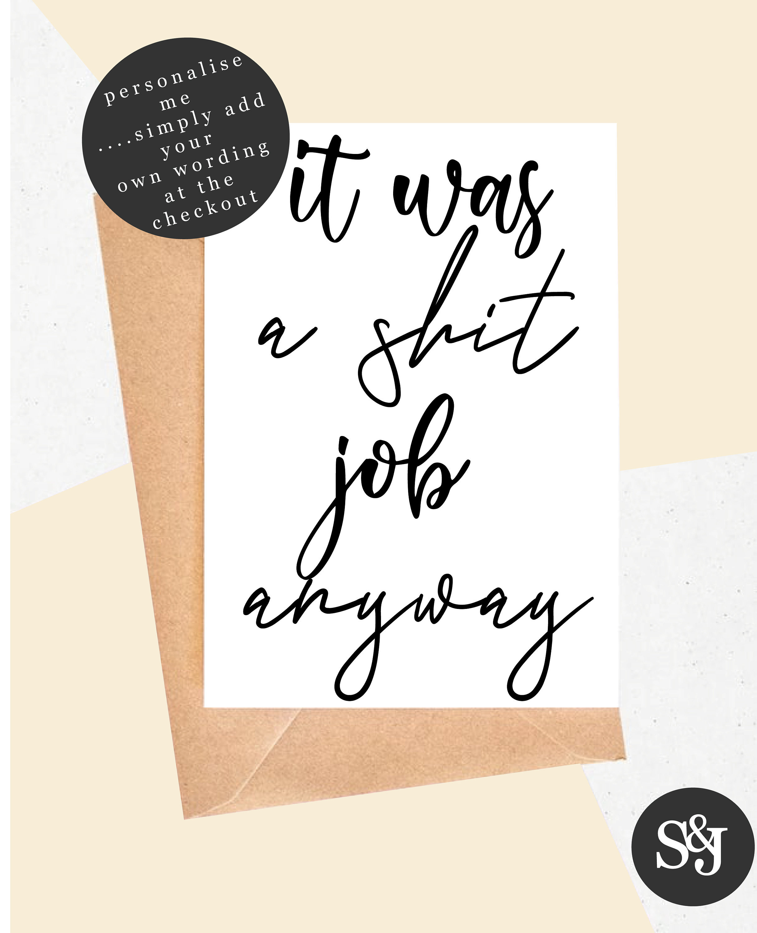 Redundancy card You've been made redundant card it was | Etsy