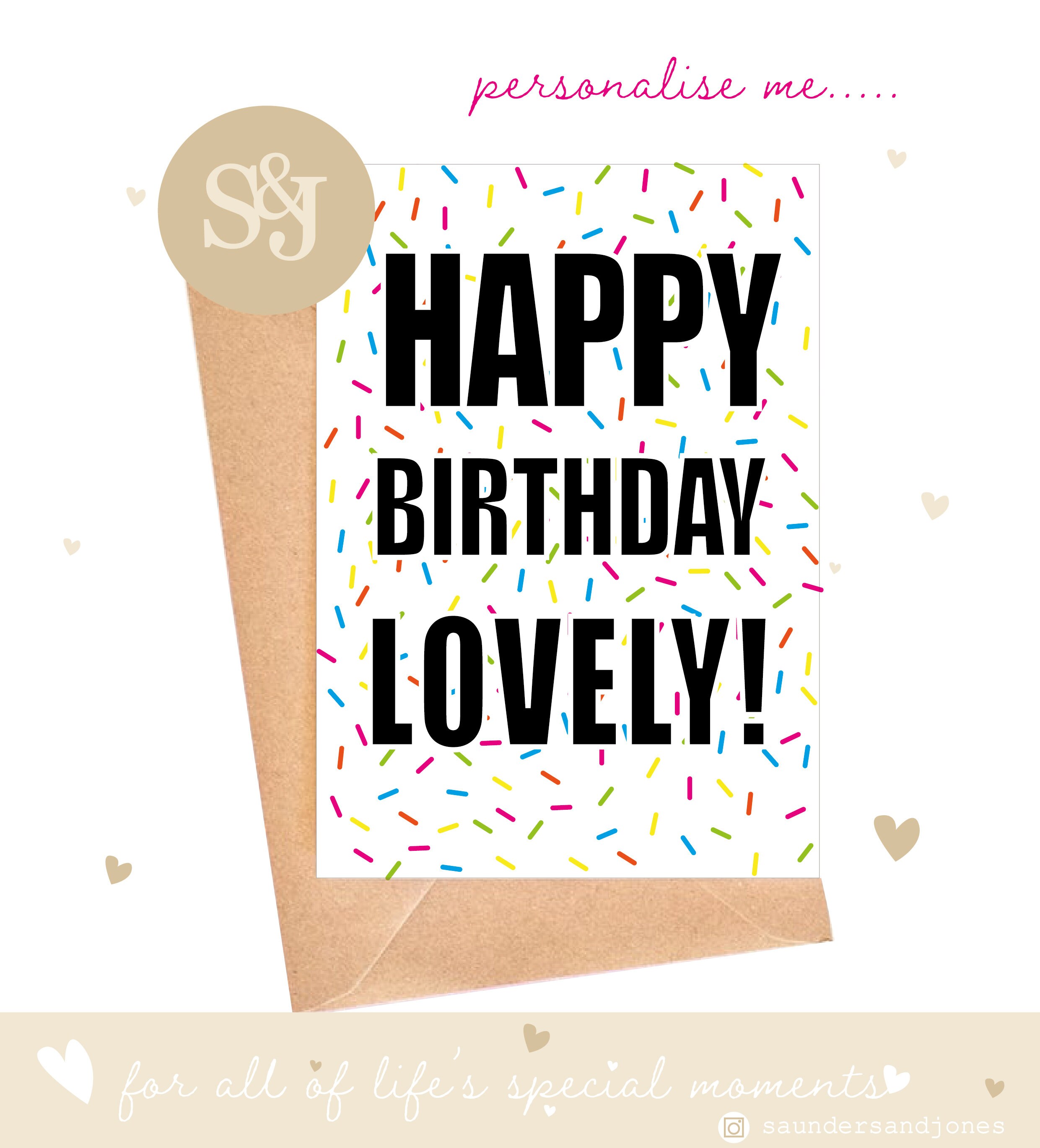 Personalised Name Birthday Card Happy Birthday Card Named | Etsy