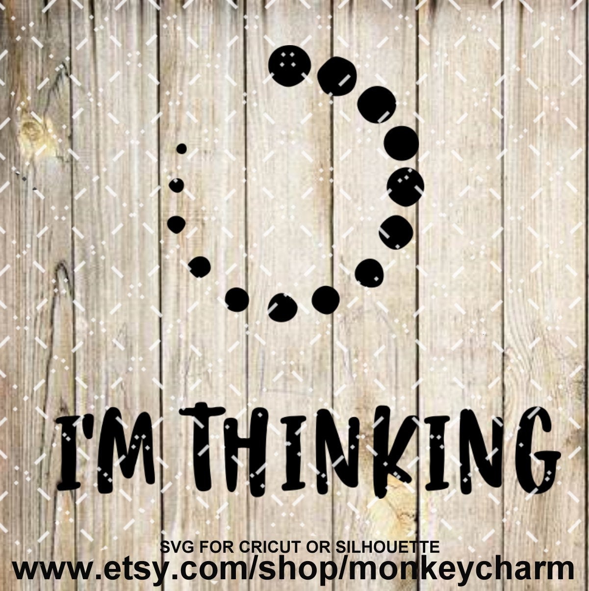 I'm Thinking Buffering Signal Humorous Cut File SVG AND PNG Files. - Etsy