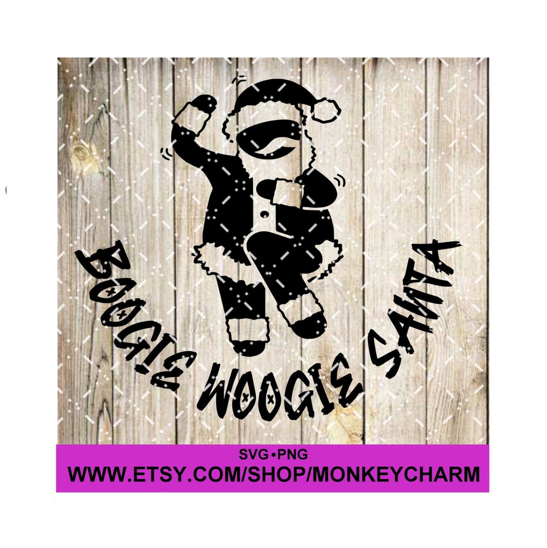 Boogie Woogie Santa | Funny | Christmas | Full Color or B&W SVG | PNG ...