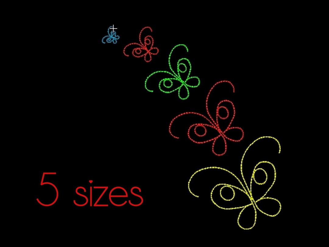 Butterfly Machine Embroidery Design. Mini Butterfly Embroidery Designs ...