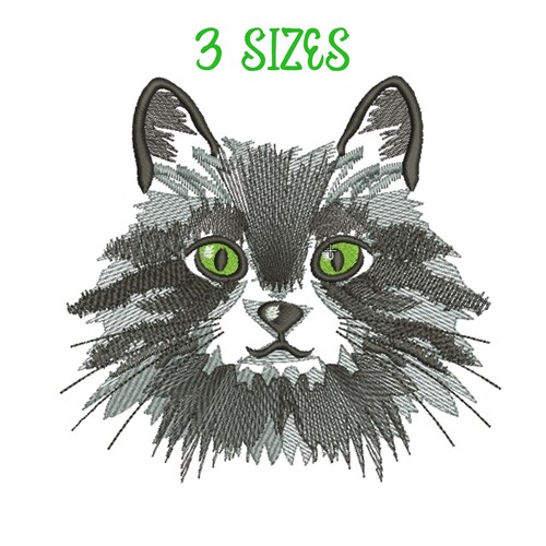 Cat Embroidery Designs Kitten Machine Embroidery Design Cute - Etsy