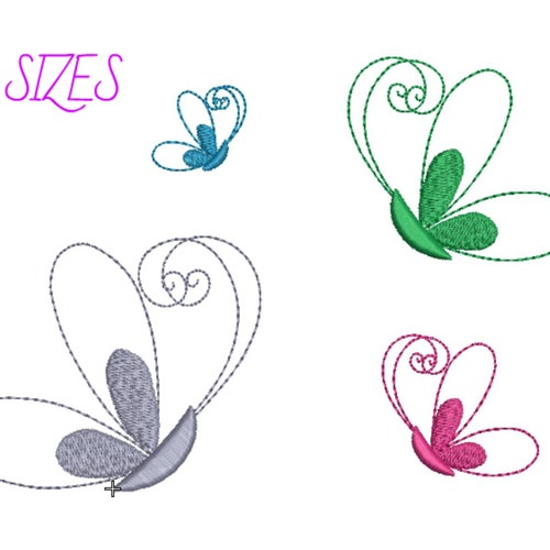 Lite Butterfly Embroidery Design Butterfly Mini Machine - Etsy