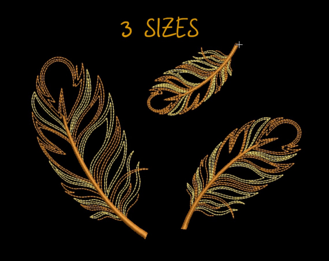 La broderie de plume conçoit la conception de broderie de | Etsy