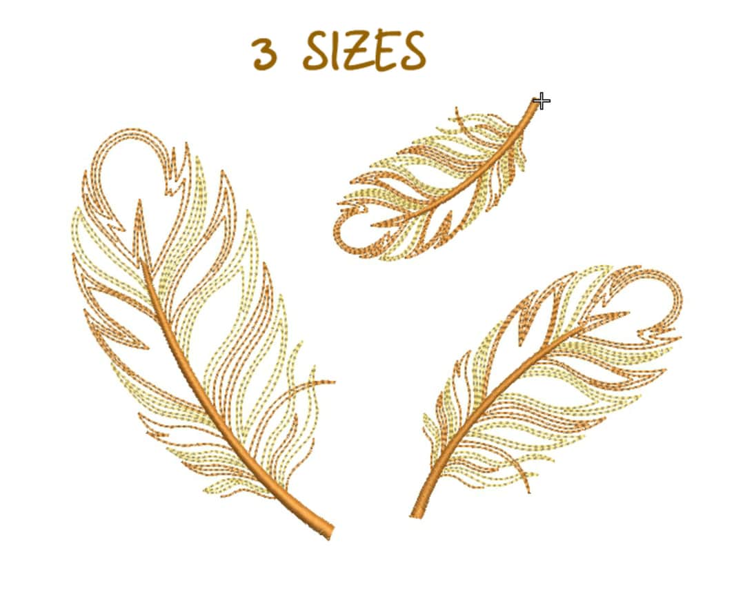 Feather Embroidery Designs Birds Feather Machine Embroidery Design - Etsy