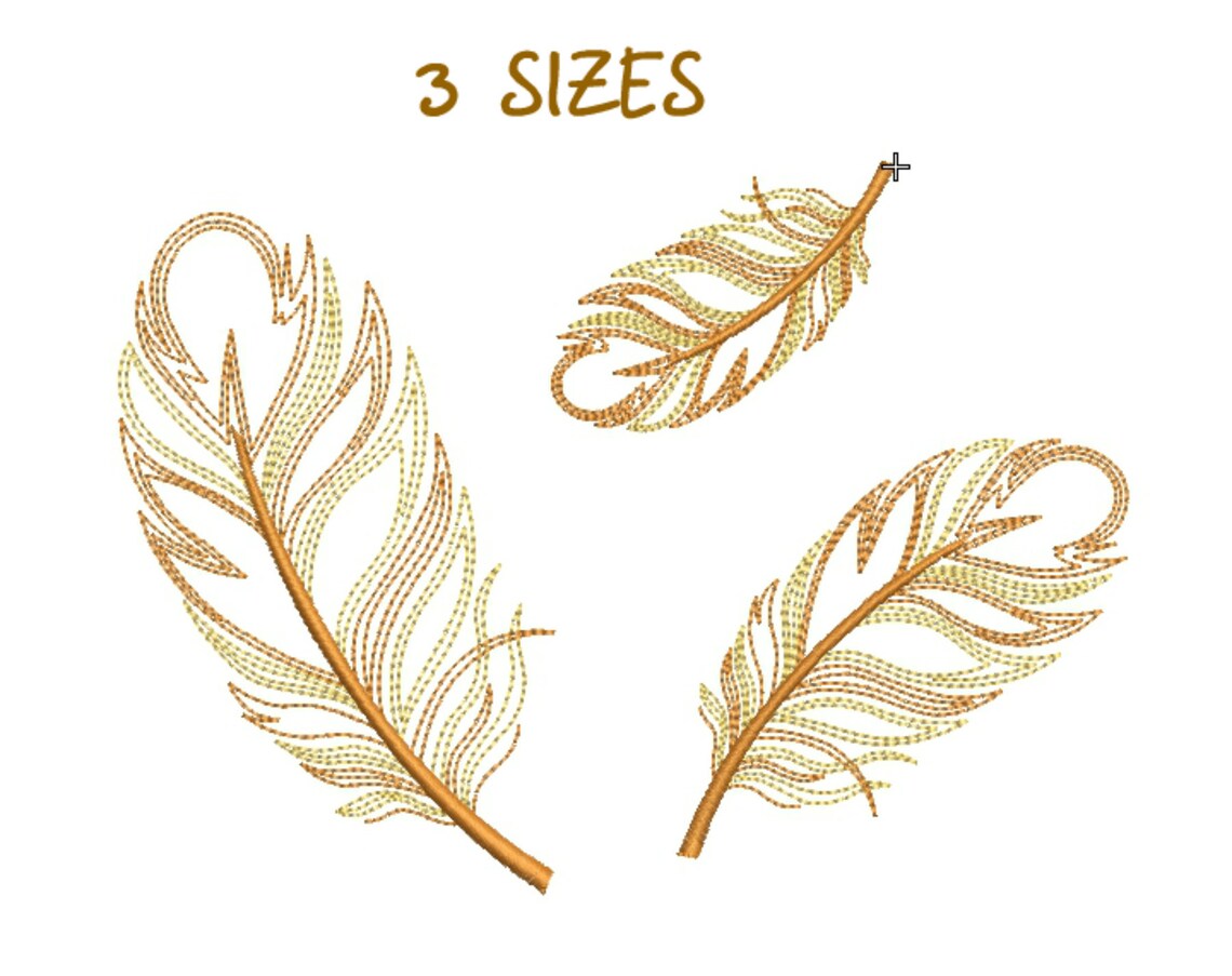 La broderie de plume conçoit la conception de broderie de | Etsy