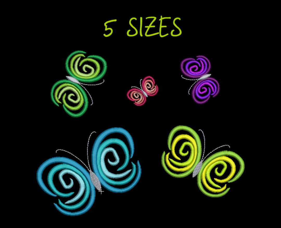 Mini Butterflies Embroidery Design. Butterfly Mini Machine Embroidery ...