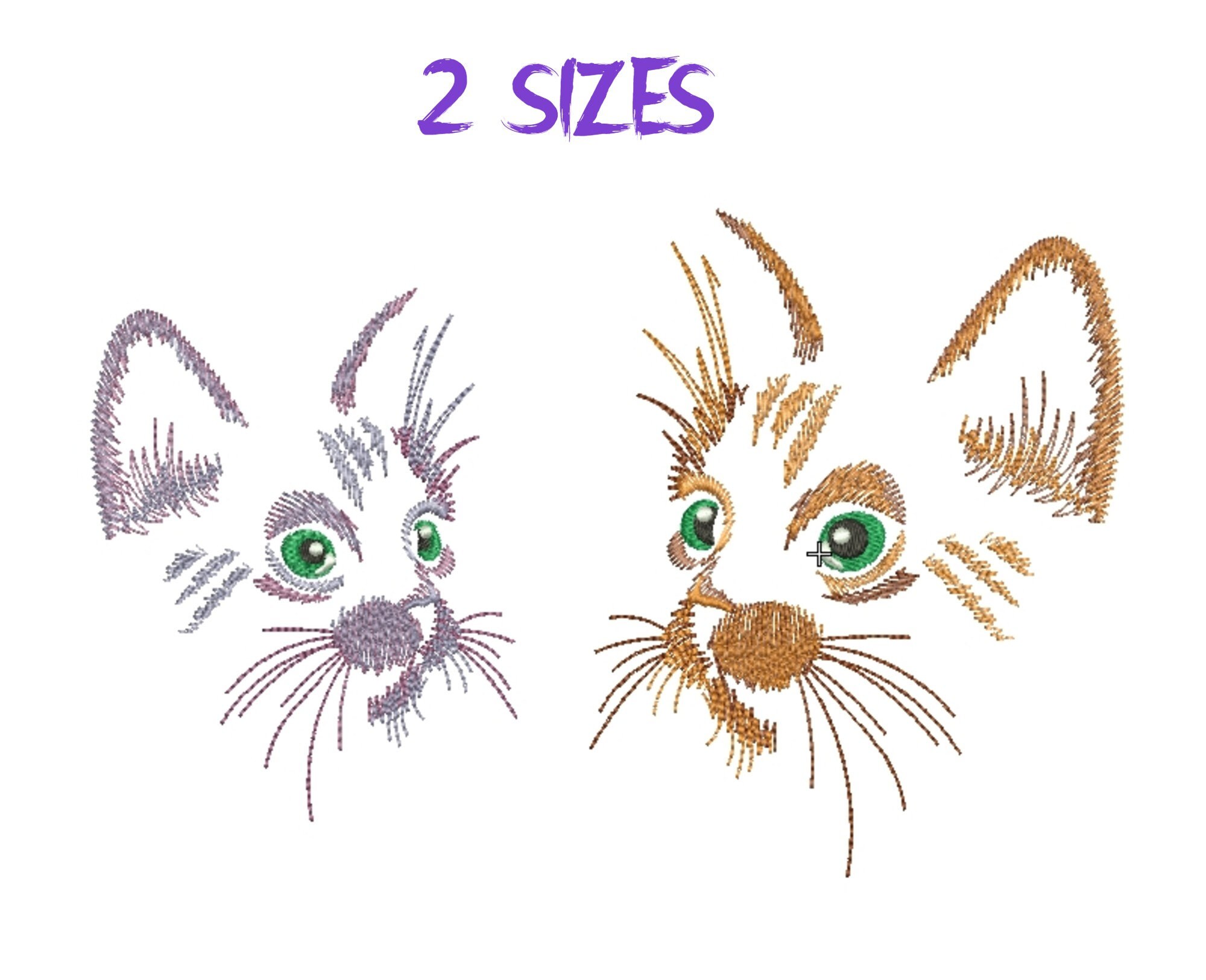 Cat Embroidery Designs Kitten Machine Embroidery Design Cute | Etsy