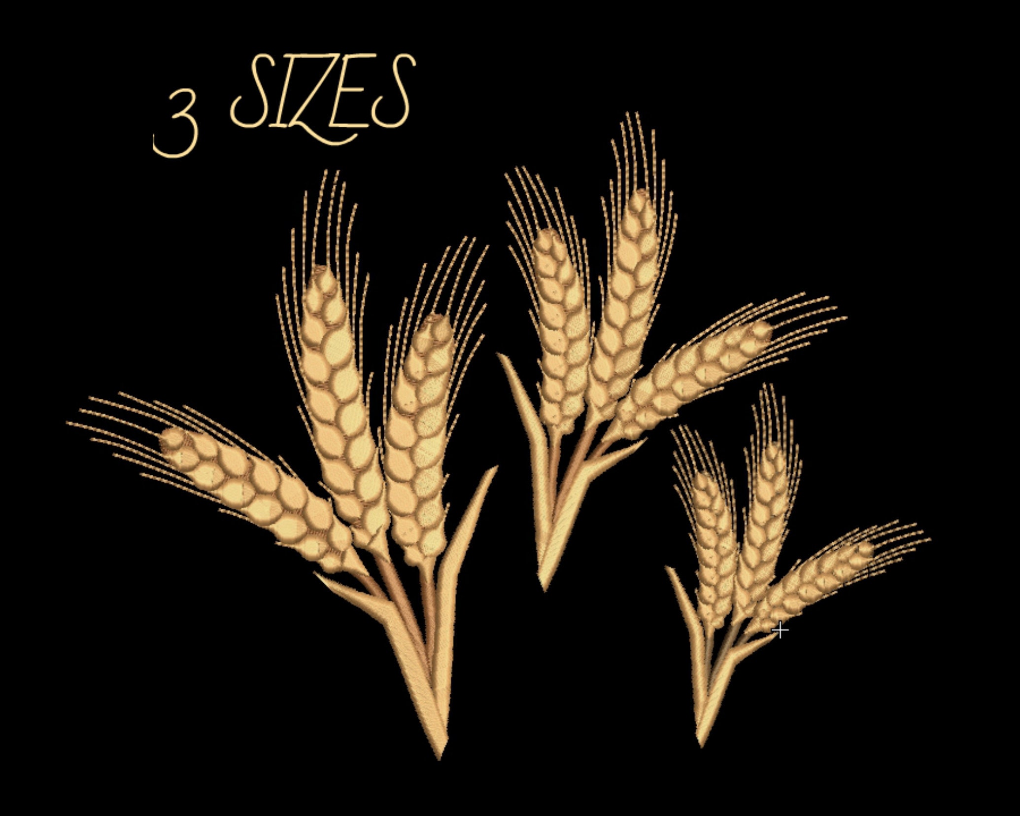 Wheat embroidery designs spikelets machine embroidery design | Etsy