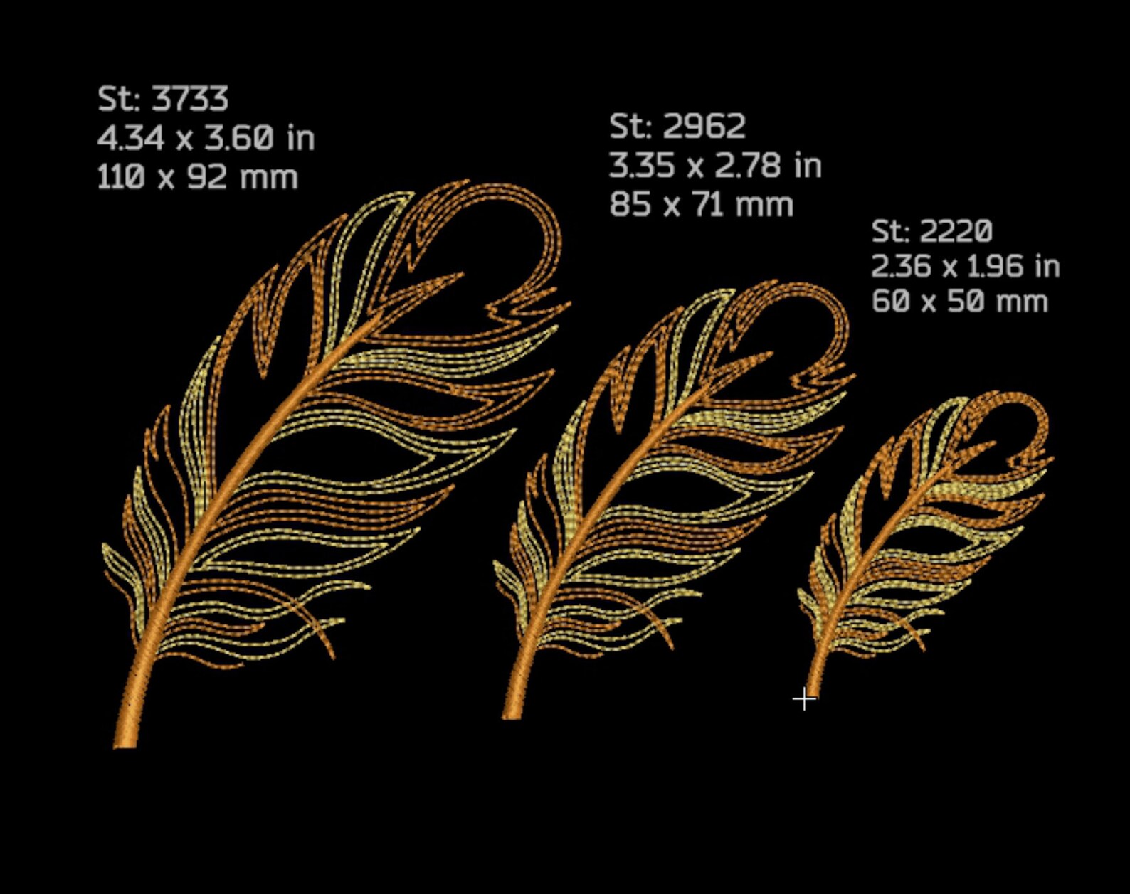 Feather Embroidery Designs Birds Feather Set Machine - Etsy