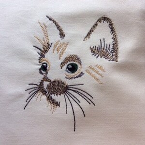 Cat Embroidery Designs Kitten Machine Embroidery Design Cute Pet ...