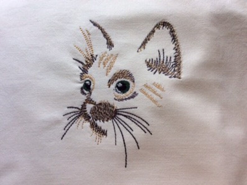 Cat Embroidery Designs Kitten Machine Embroidery Design Cute Pet ...