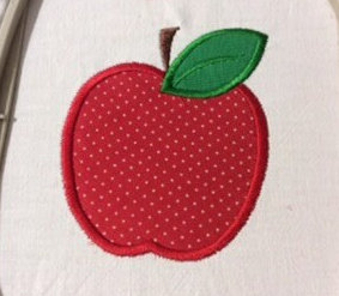 Apple Appliqué Embroidery Design. Apple Machine Embroidery Designs ...
