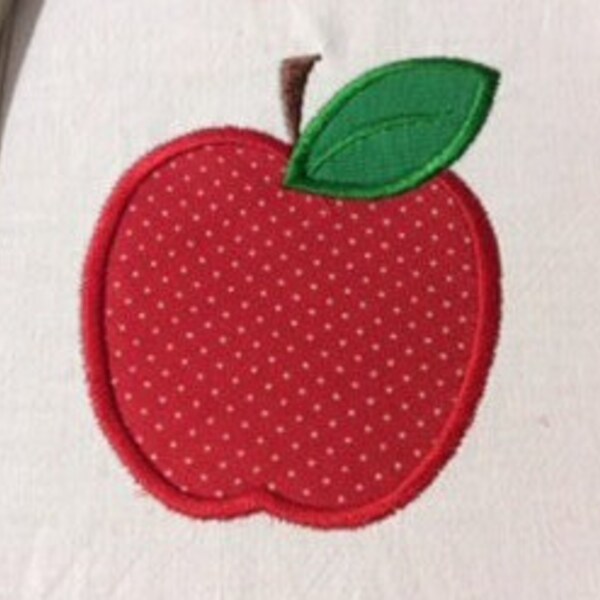 Apple Applique - Etsy