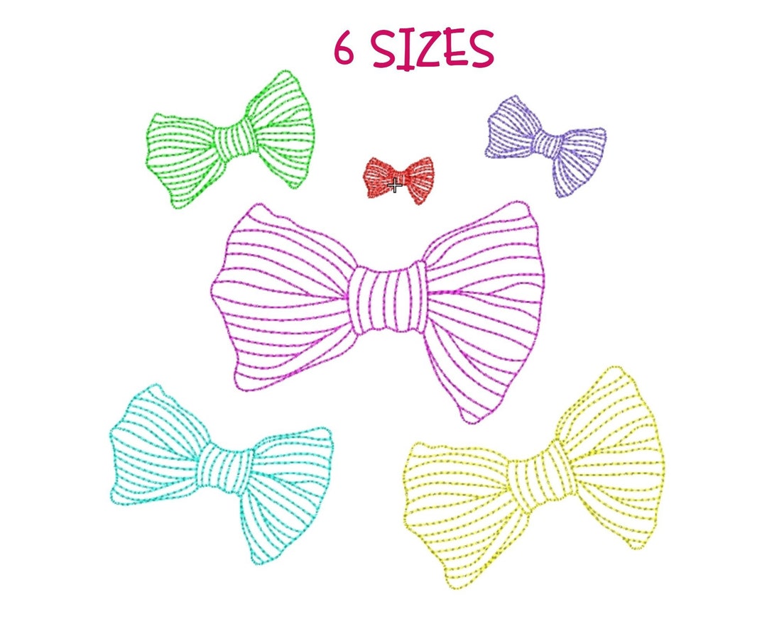 Bow Embroidery Design. Mini Bow Machine Embroidery Designs - Etsy