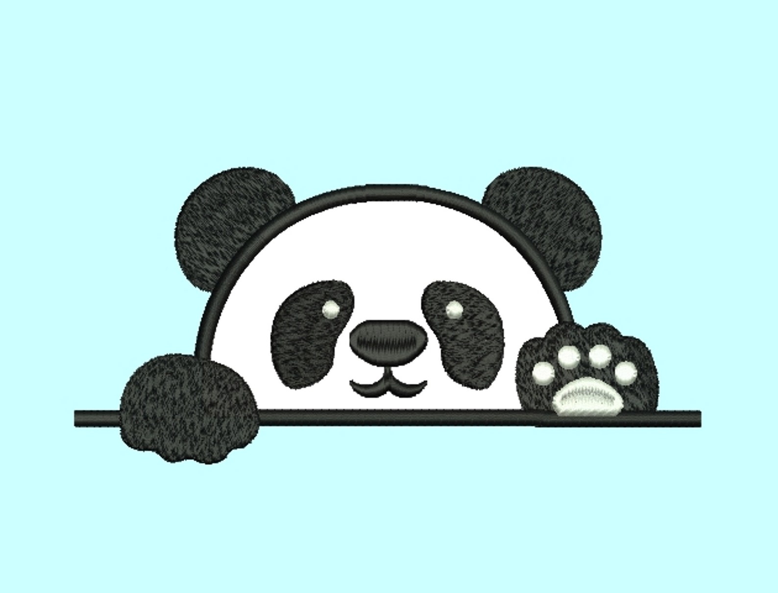 Panda Applique Design Panda Applique Embroidery Designs Bear - Etsy