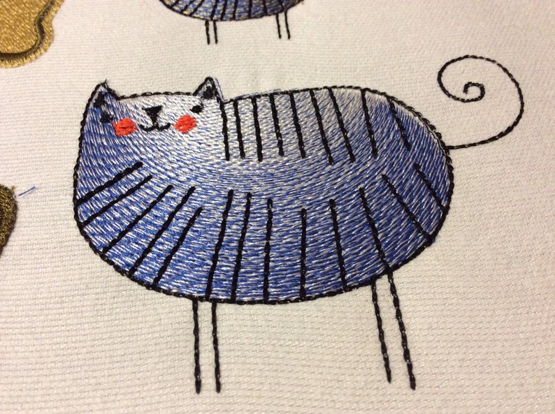 Funny Cat Embroidery Design Cat Machine Embroidery Design Hoop - Etsy