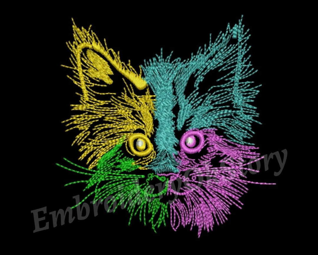 Cat Embroidery Design Kitten Machine Embroidery Designs Cute Cat ...