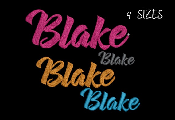Custom Name Embroidery Designs Personalized Order Blake Names | Etsy