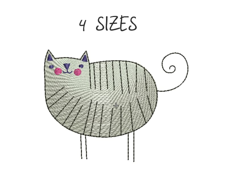 Funny Cat Embroidery Design Cat Machine Embroidery Design Hoop - Etsy