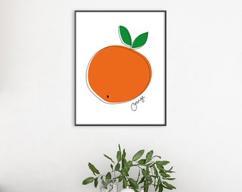 Orange print | Etsy