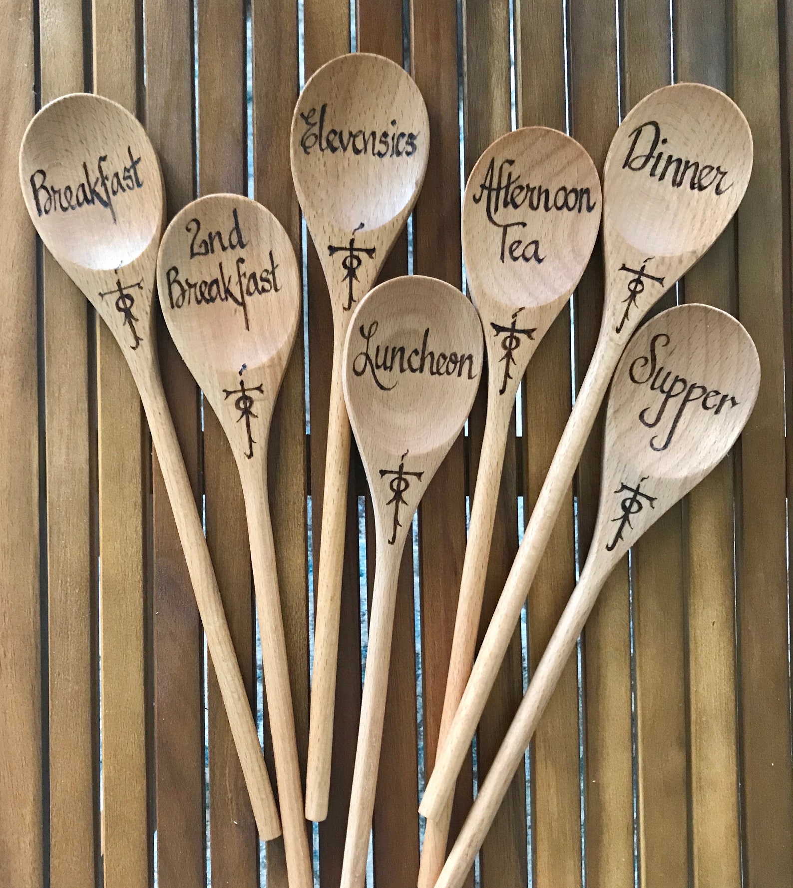 Unique pyrography wooden spoons for the love of Elves | Etsy