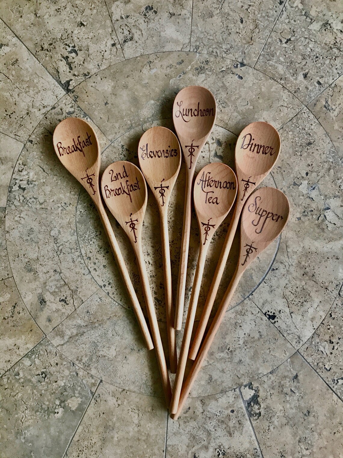 Unique pyrography wooden spoons for the love of Elves | Etsy