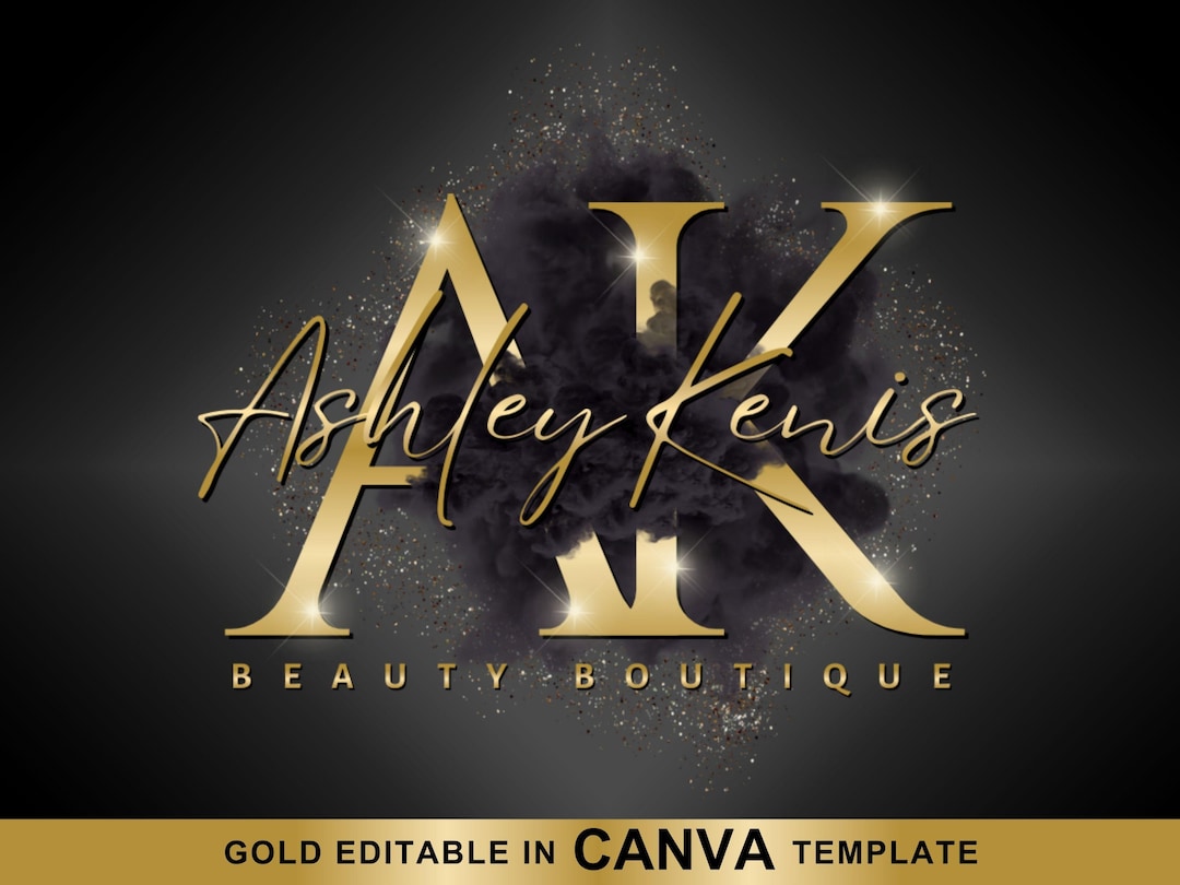 DIY Gold Foil Logo Design for Hair, Nails, Lash, Beauty, Boutique and ...