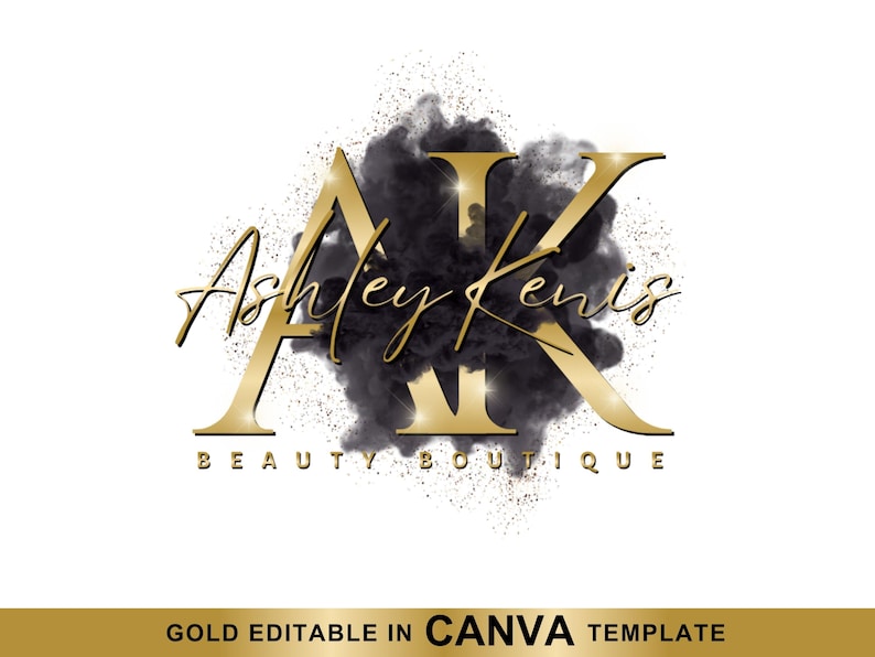 DIY Gold Foil Logo Design for Hair, Nails, Lash, Beauty, Boutique and ...