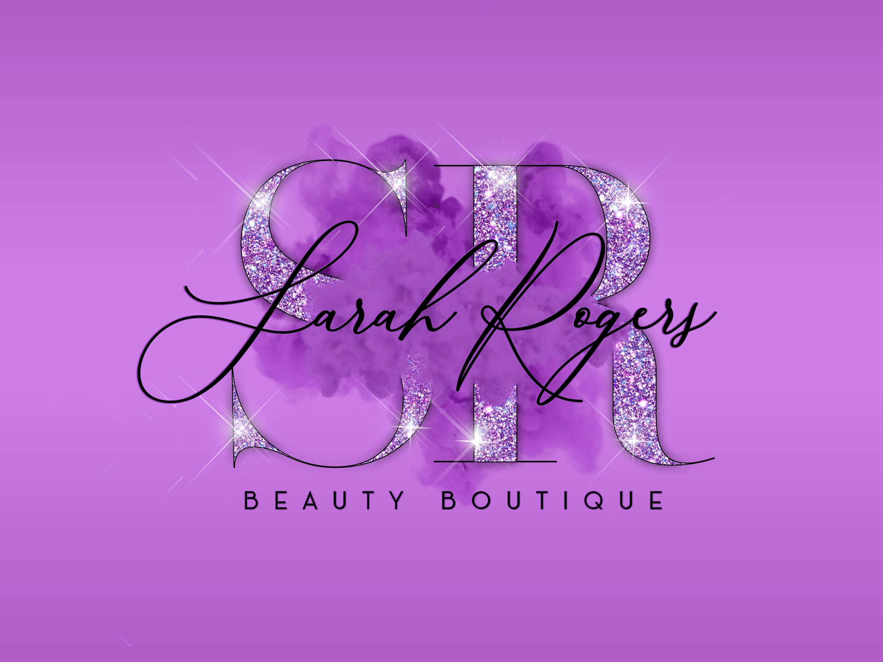 Purple Glitter Watercolor Logo, Boutique Branding (PDF, PNG, JPG) - Etsy