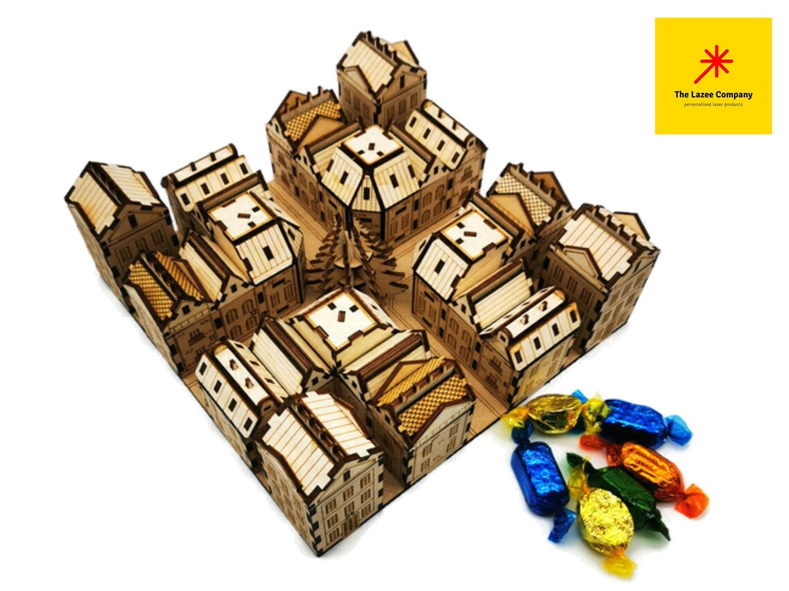 Build Your Own Advent Calendar Christmas Advent Town 24 Compartments ...