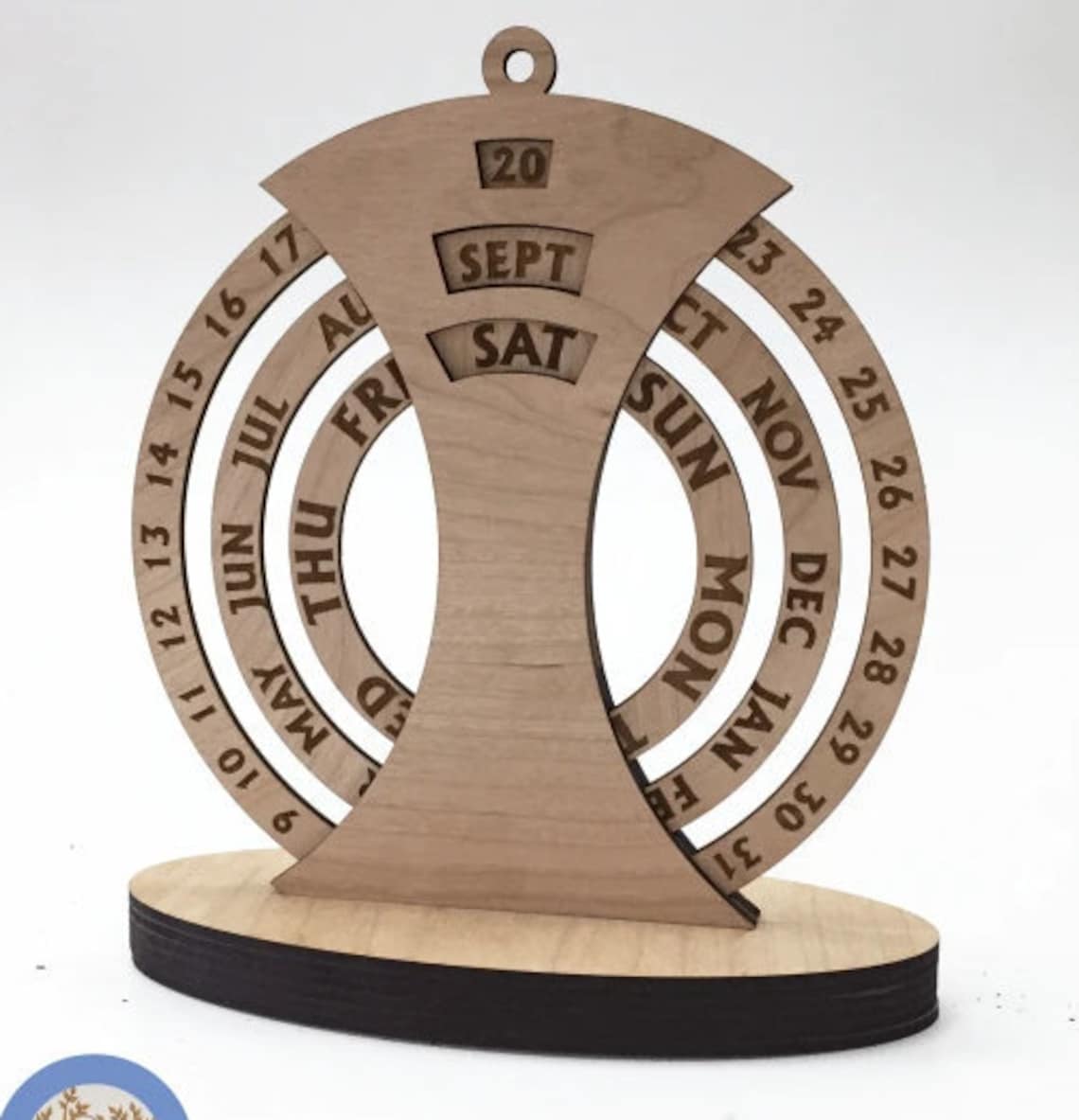 Rotating Round Calendar With Foot Piece - Etsy