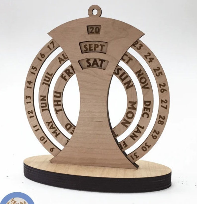 Rotating Round Calendar With Foot Piece - Etsy