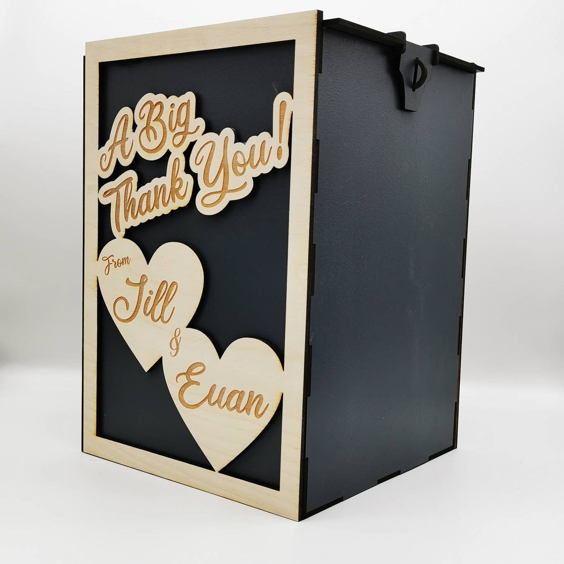 Laser Cut Wedding Envelope Box With Sliding Lid & Mechanism - Etsy