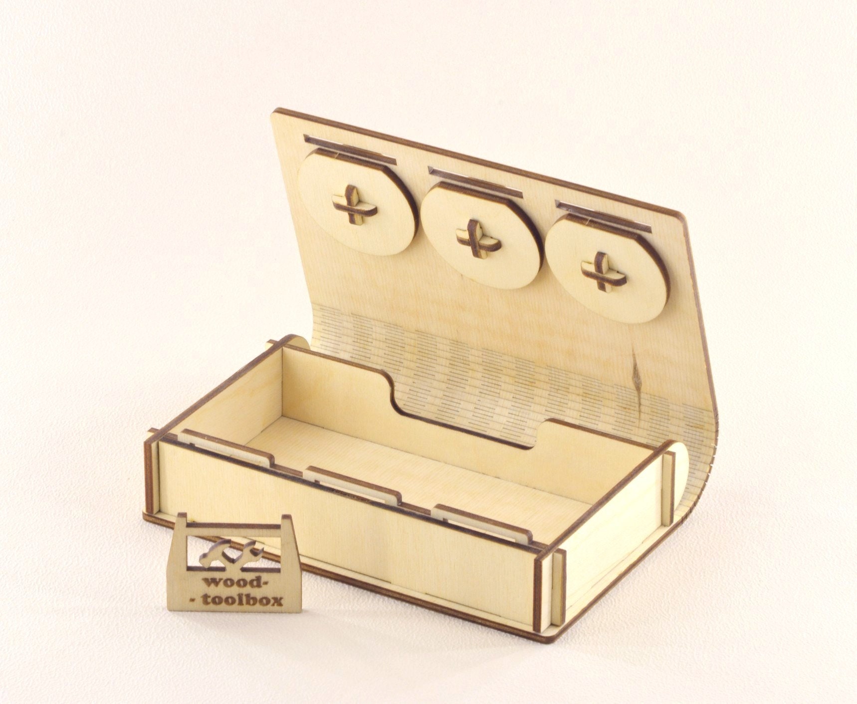 Coded Wooden Personal Book Safe Gift Box With Live Hinge Design - Etsy